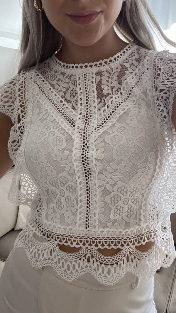 Embroidery lace top - STELS STORE